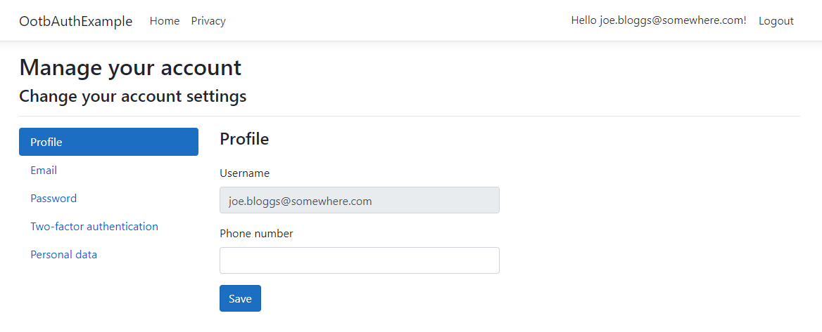 Scaffolding an ASP.NET Core MVC Web App with Identity